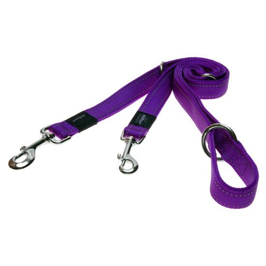Rogz Utility Reflective Dog Multi-Lead Purple | Absolute Pets