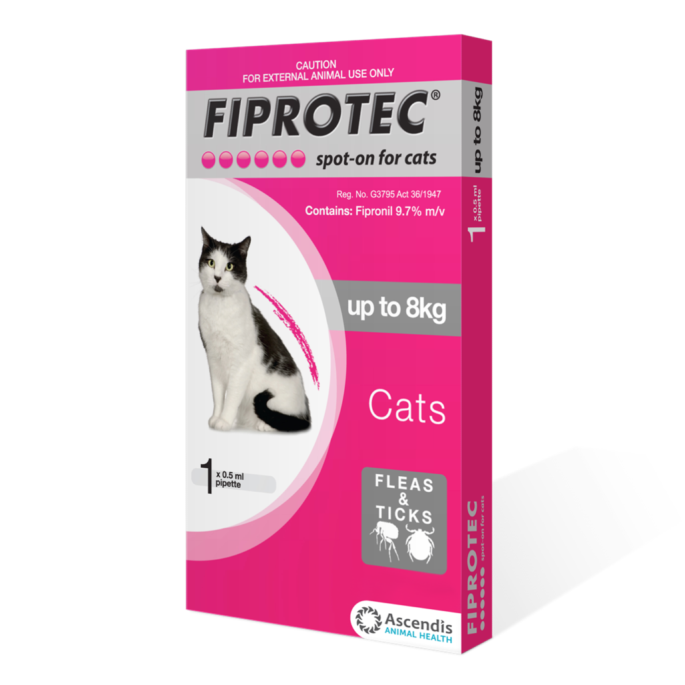 Fiprotec Cat 0-8kg (Pink) | Absolute Pets