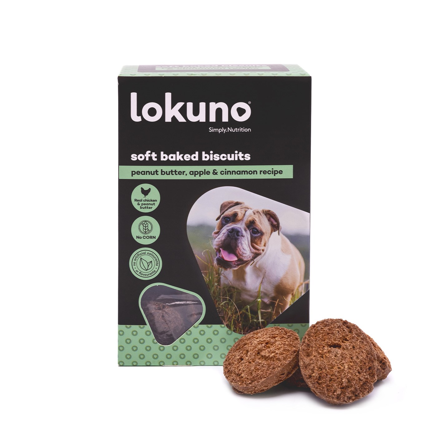 Lokuno Biscuit Peanut Butter, Apple & Cinnamon 350g | Absolute Pets