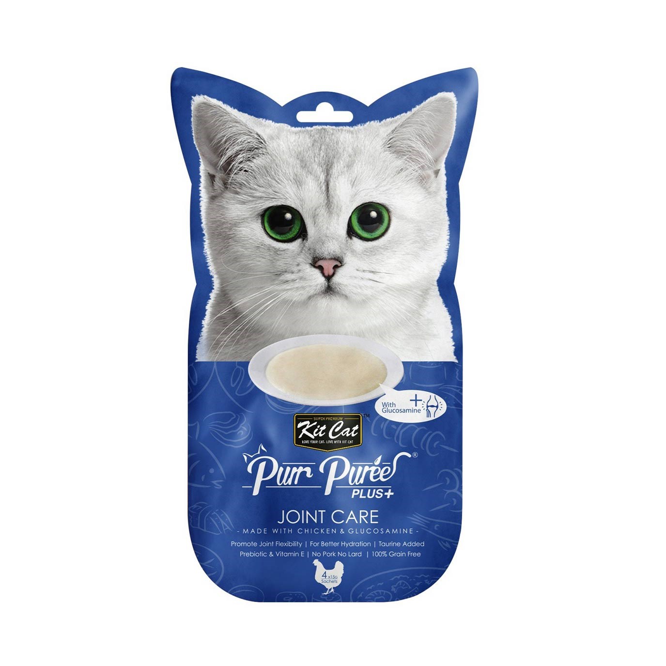 Kit Cat Purr Puree Plus+ Chicken (Joint Care) | Absolute Pets