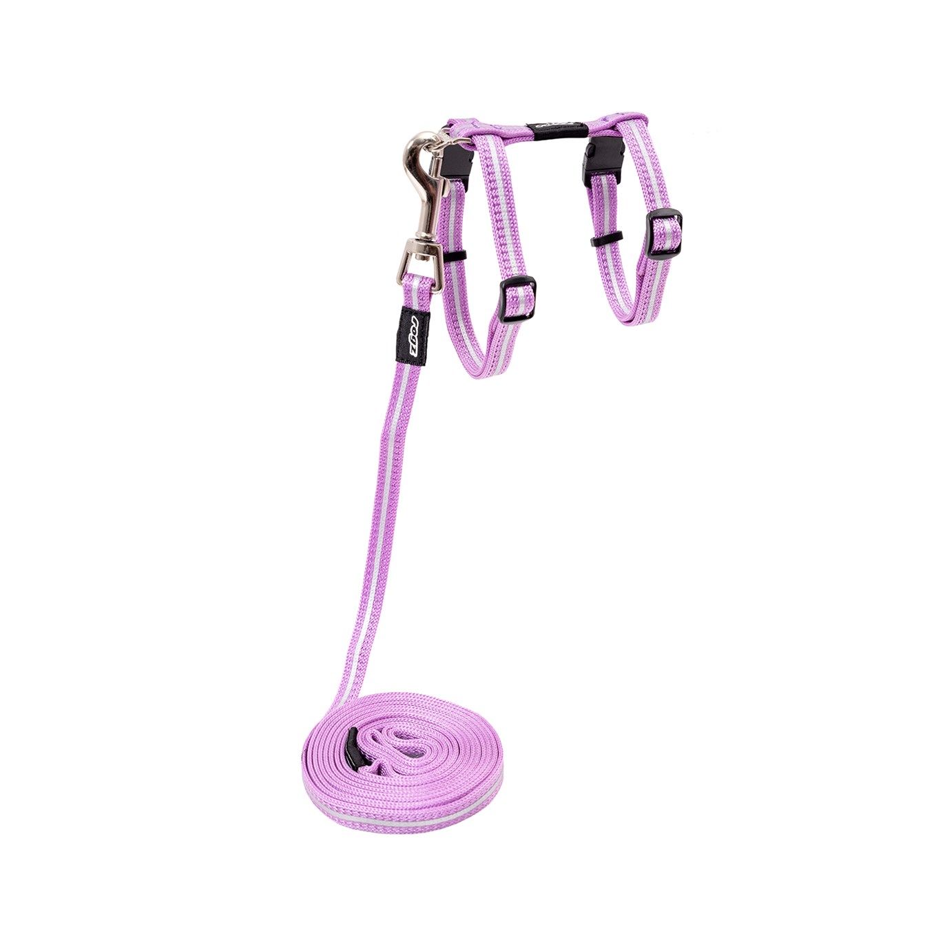 Rogz AlleyCat Control Harness and Lead - Lilac | Absolute Pets