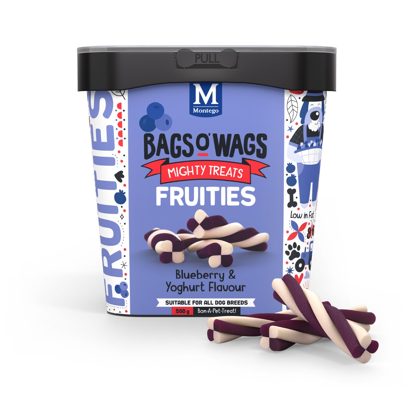 Montego Bags O' Wags Fruities - Blueberry yoghurt | Absolute Pets